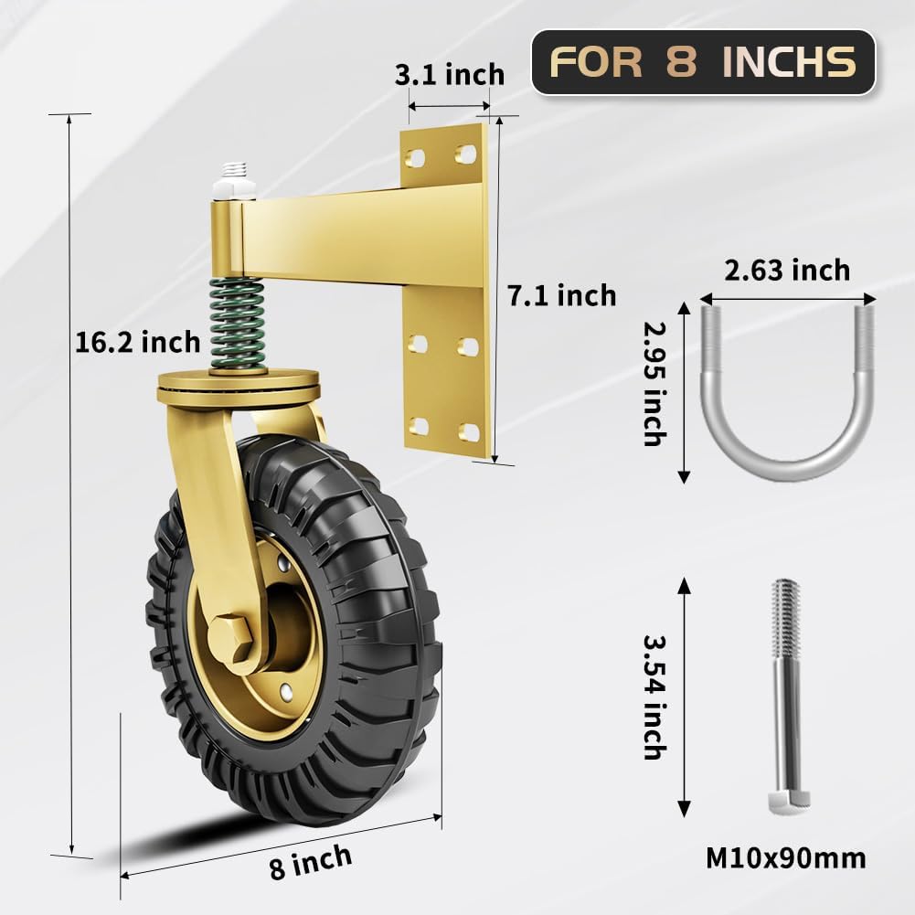 Snapklik.com : Gate Wheel 8inch Fence Gate Wheels For Metal Tube Gate ...