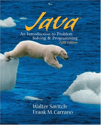 Java: An Introduction to Problem Solving & Programming: Savitch, Walter, Carrano, Frank M ...