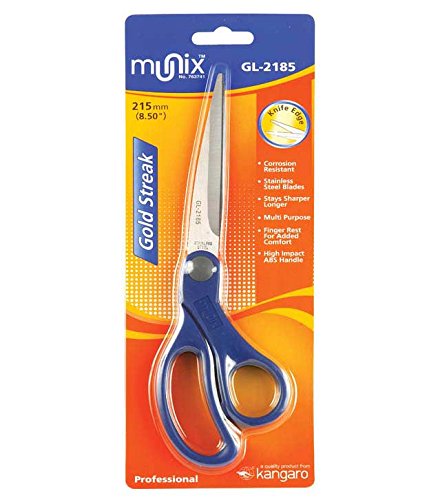 Munix GL-2185 216 mm / 8.5" Stainless Steel Scissors | Round Tip with ...