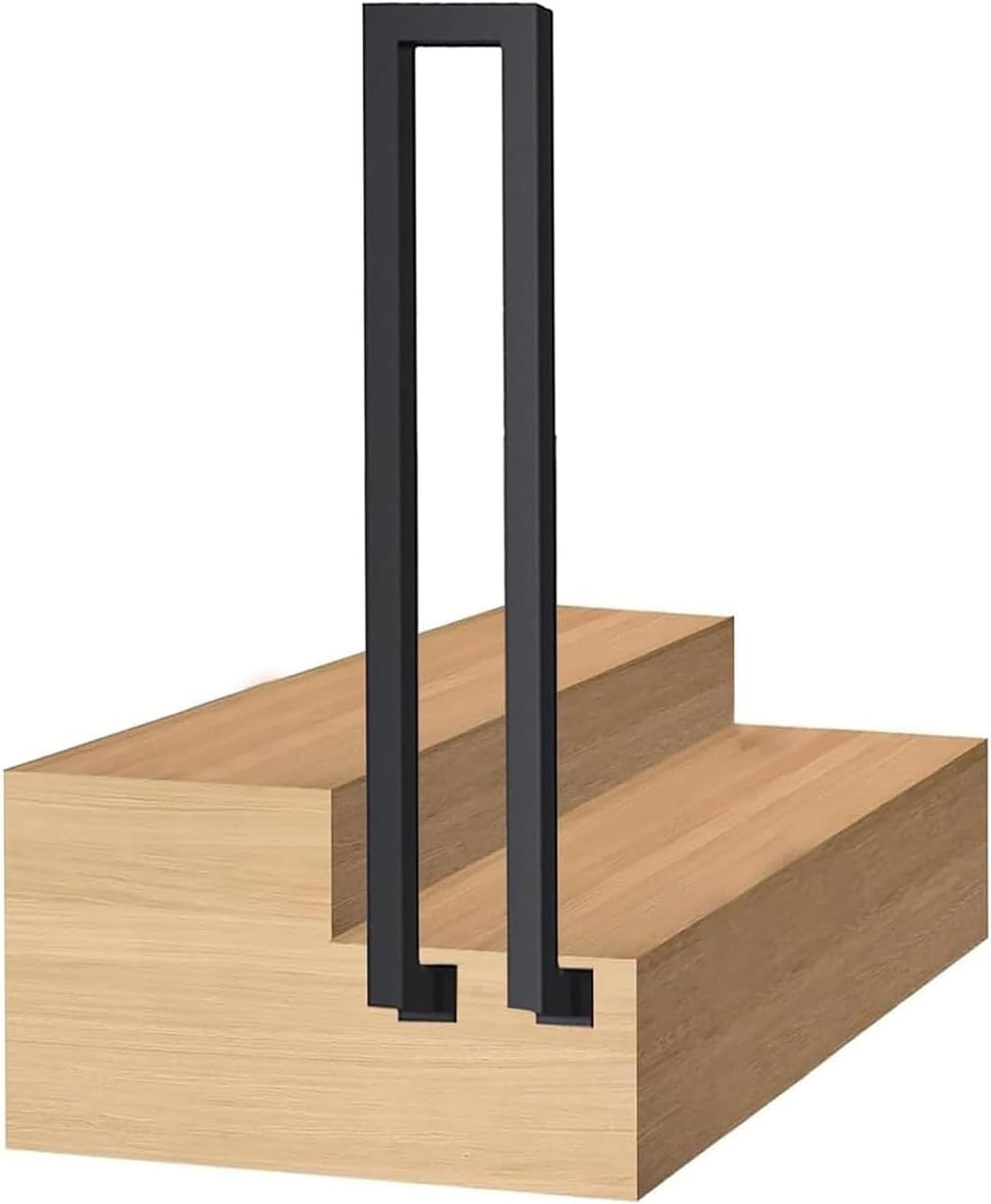 U-Shaped Wall Mount Stair Handrail - Side Mount Square Tube ...