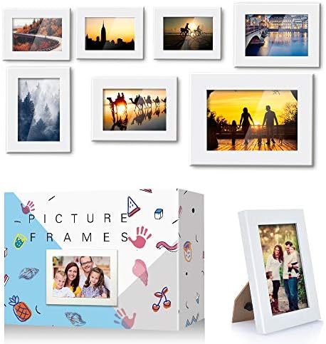 Amazon.com - 7 IN 1 Picture Frame, Multi Photo Frames Set with Nails ...