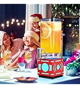 Amazon.com | Nurluce LED Beverage Tower Dispenser with Stand 1.2 Gallon ...