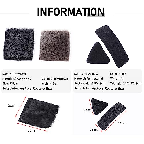 Snapklik.com : SPG Archery Hair Arrow Rest - 4 Packs All-Natural Fur ...