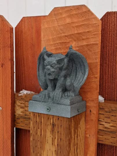 Gargoyle Fence Post Topper 4×4 PVC Vinyl or Wood – Garden Gargoyal ...