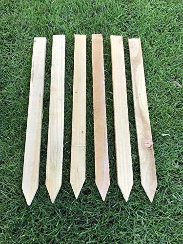 15 Pack 16" (400mm) TREATED SITE PEGS WOODEN STAKES POSTS PEGS : Amazon ...
