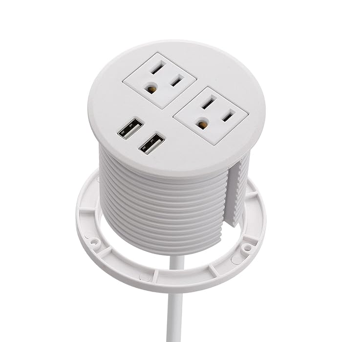 Buy Desktop Power Grommet, Haylink Desk Hole Cover Grommet 3.15 Inch ...