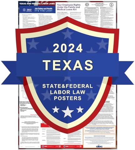 Amazon.com : DongYiSheng 2024 Texas State and Federal Labor Laws Poster ...