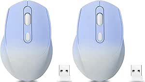 Amazon.com: 2 Pack Wireless Gradient Color Bluetooth Mouse,Dual Mode ...