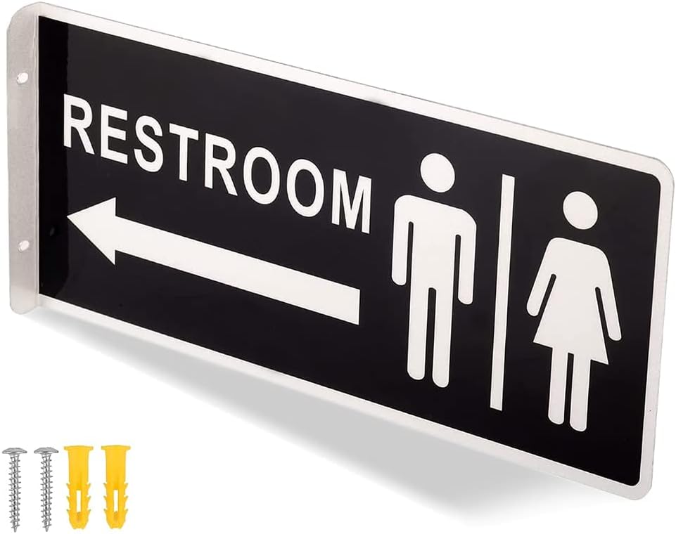 Amazon.com : CORKO MANUFACTURING Unisex Braille Restroom Sign - Comes ...