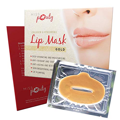 Gold Lip Mask x10 Collagen Hyaluronic Plumping Moisturising Soothing ...