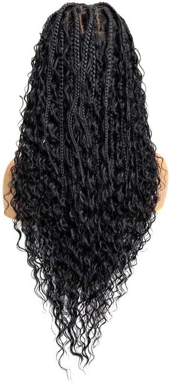 Amazon.com : Olymei 360° HD Full Lace Braided Wigs Boho Braided Wigs ...