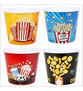 Amazon.com: Modern Style Reusable Plastic Popcorn Containers / Popcorn ...