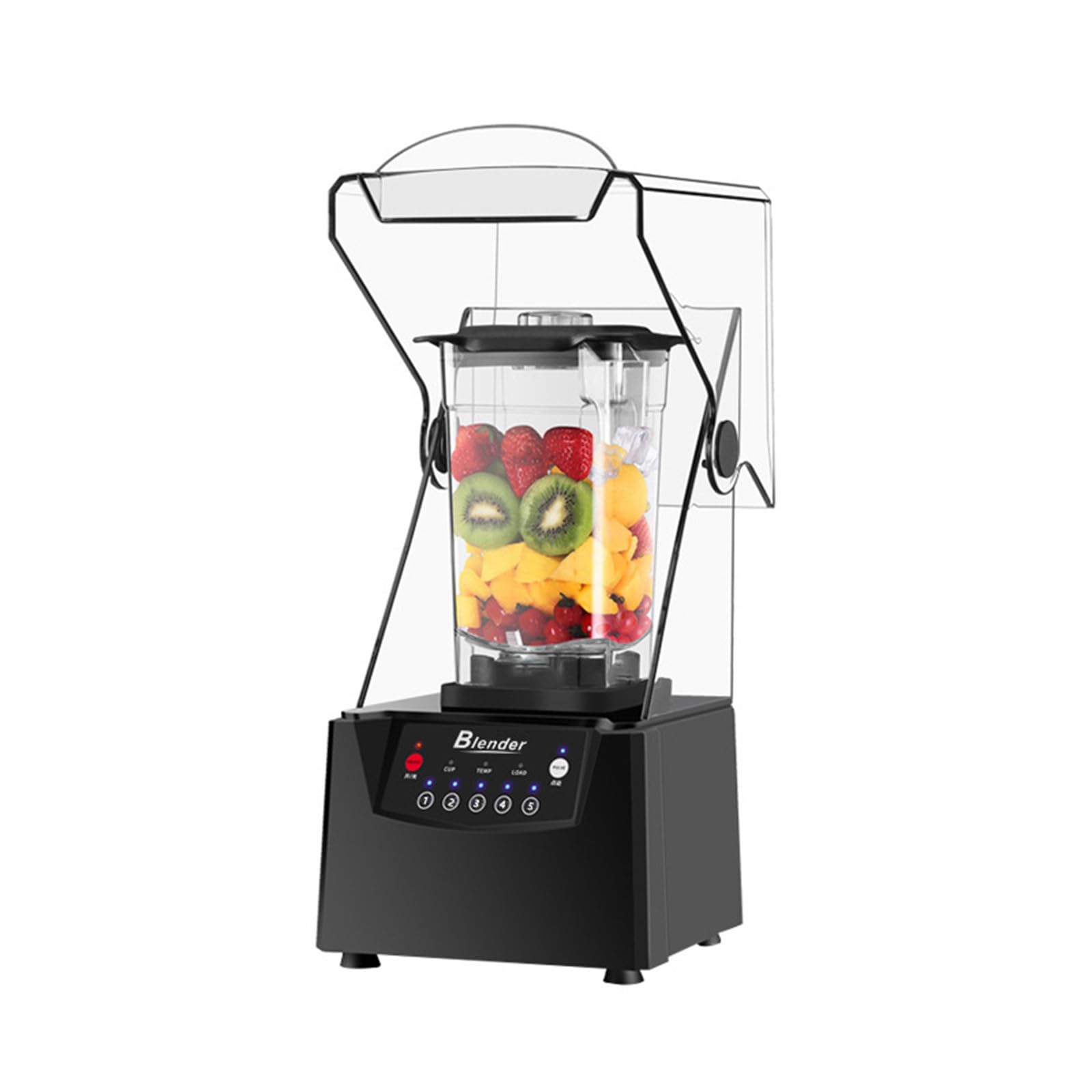 Professional Blender, 2000ml Smoothie Machine, With Shield Quiet Sound ...