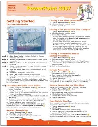 Microsoft PowerPoint 2007 Quick Source Reference Guide: Quick Source: 9781932104561: Amazon.com ...
