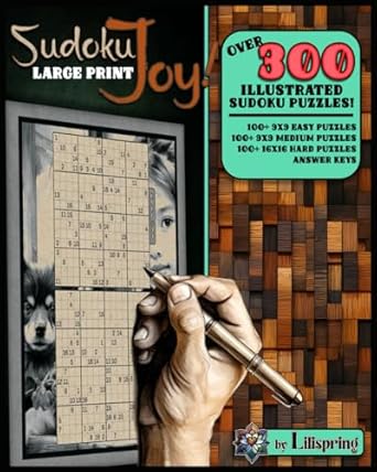 Sudoku Joy: Large Print Illustrated Sudoku Puzzle Book for adults with ...