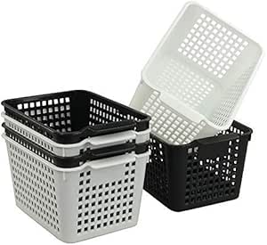 Hokky 6 Packs Plastic Basket, Small Cupboard Storage Baskets : Amazon ...