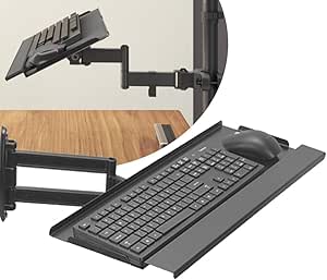 Amazon.com: BERWDUXA Keyboard Holder Pole Or Wall Mount, Swivel Tilt ...
