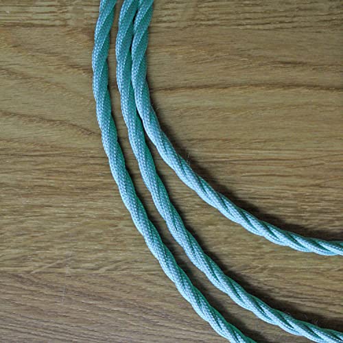smartect Braided Cable twisted, Blue, 2 Metres 3 Core Electrical Cable ...
