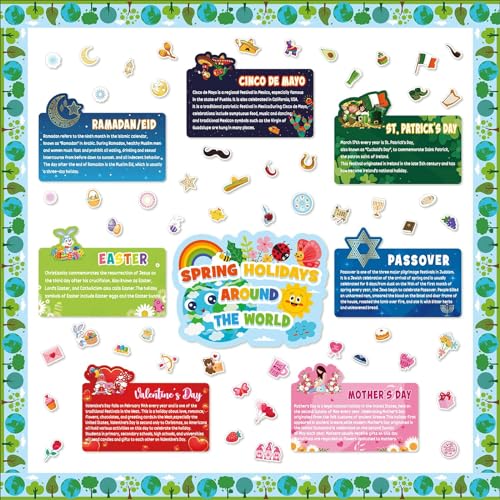 Snapklik.com : ZOIIWA Holidays Around The World Spring Bulletin Board ...