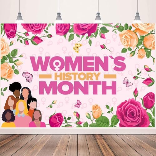 Amazon.com : Womens History Month Decorations Backdrop Banner, 5×3Ft ...
