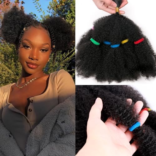 Amazon.com : Afro Kinky Hair 12 Inch 6 Packs Pre Stretched Afro Kinky ...