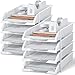 Amazon.com : Fainne 8 Pcs Stackable Paper Trays Organizer for Desk 8 ...