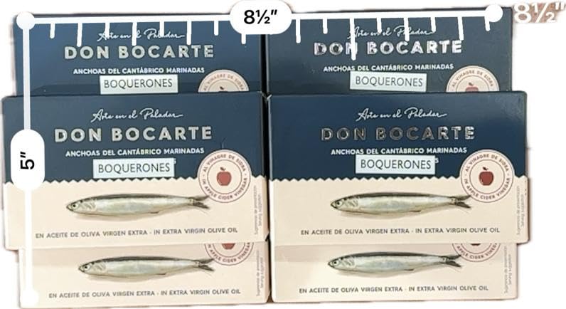 Pack 6 Boquerones en vinagre DON BOCARTE (anchoas marinadas en vinagre) – Yaxa Colombia