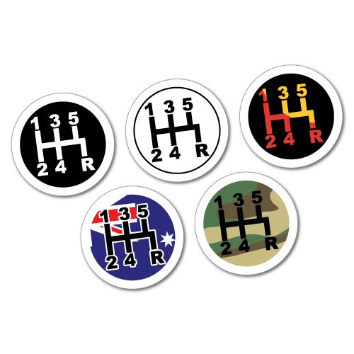 Amazon.com: 5 Pack of Speed Gear Knob Shifter Aussie Stickers Decal 4x4 ...