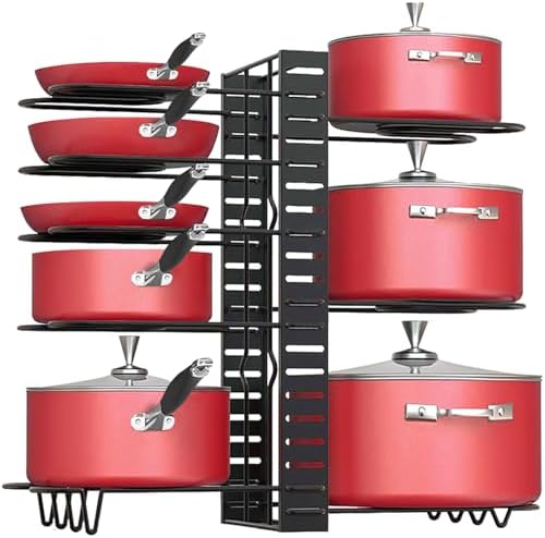 Amazon.com: Dailyart Pot and Pan Organizer for Under Cabinet Adjustable ...