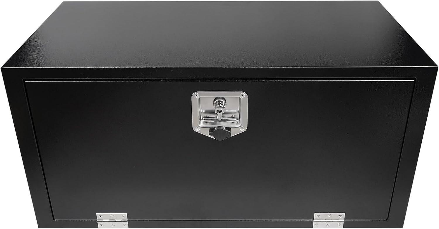 Amazon.com: ZIBOPAR 36 Inch Black Steel Truck Tool Box with T-Handle ...