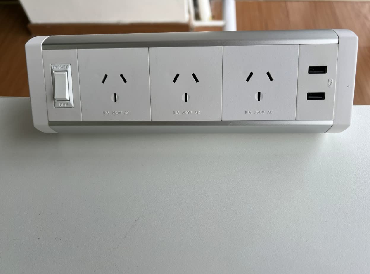 Desk Power Board, Haylink Aluminium Alloy Clamp Powerboard with USB C ...