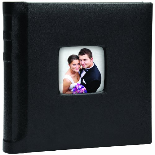 Snapklik.com : 8 X 8 Black Leather Self-Stick Photo Album