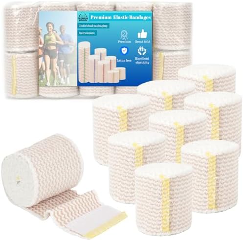 Amazon.com: Premium Elastic Bandage Wrap 6 inch 2 Pack Reusable ...