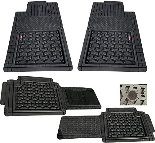 UKB4C 3 Piece Universal Fit Waterproof Heavy Duty Black Rubber Front ...