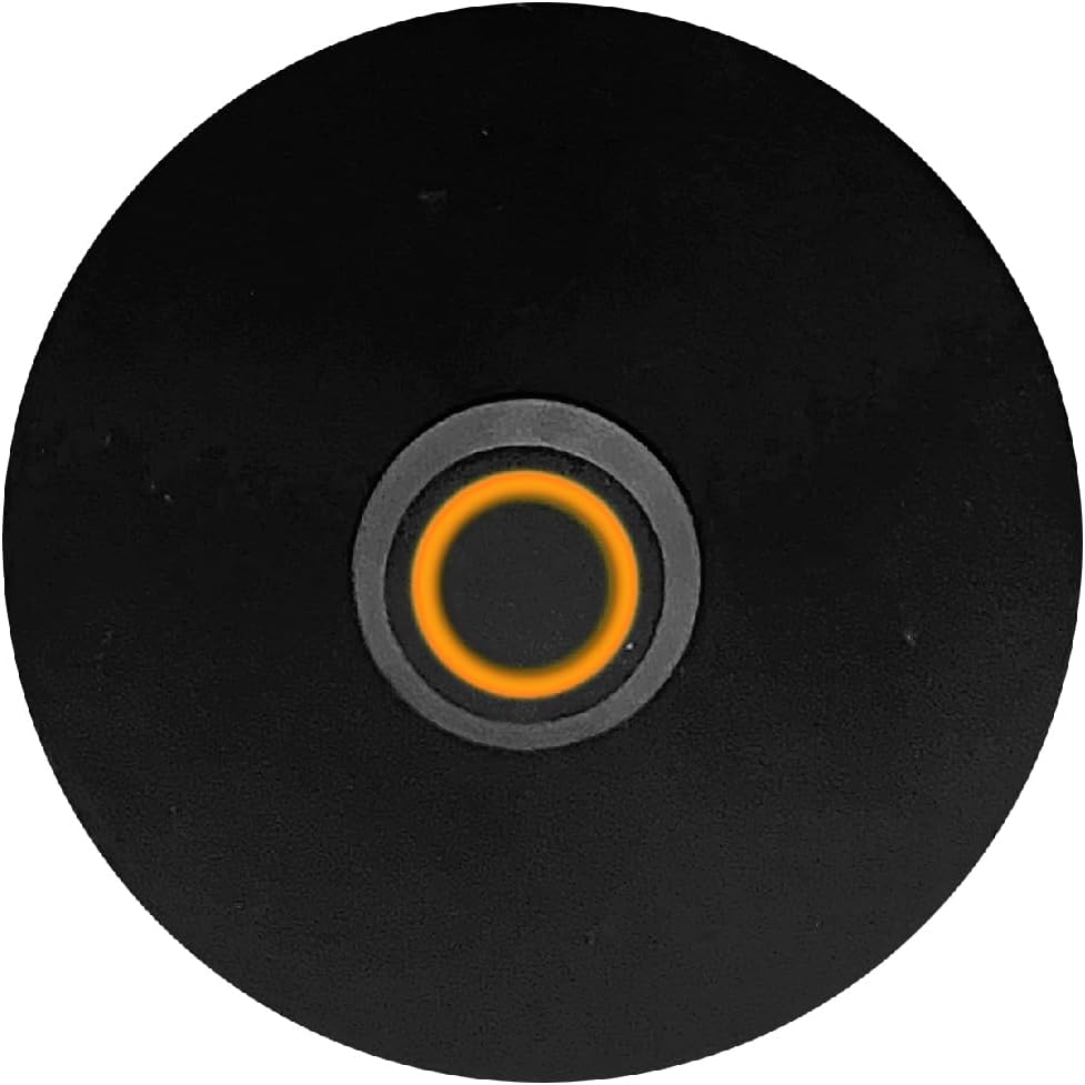 Dreyoo Round Metal Doorbell Push Button, Black Wired Lighted Up LED ...