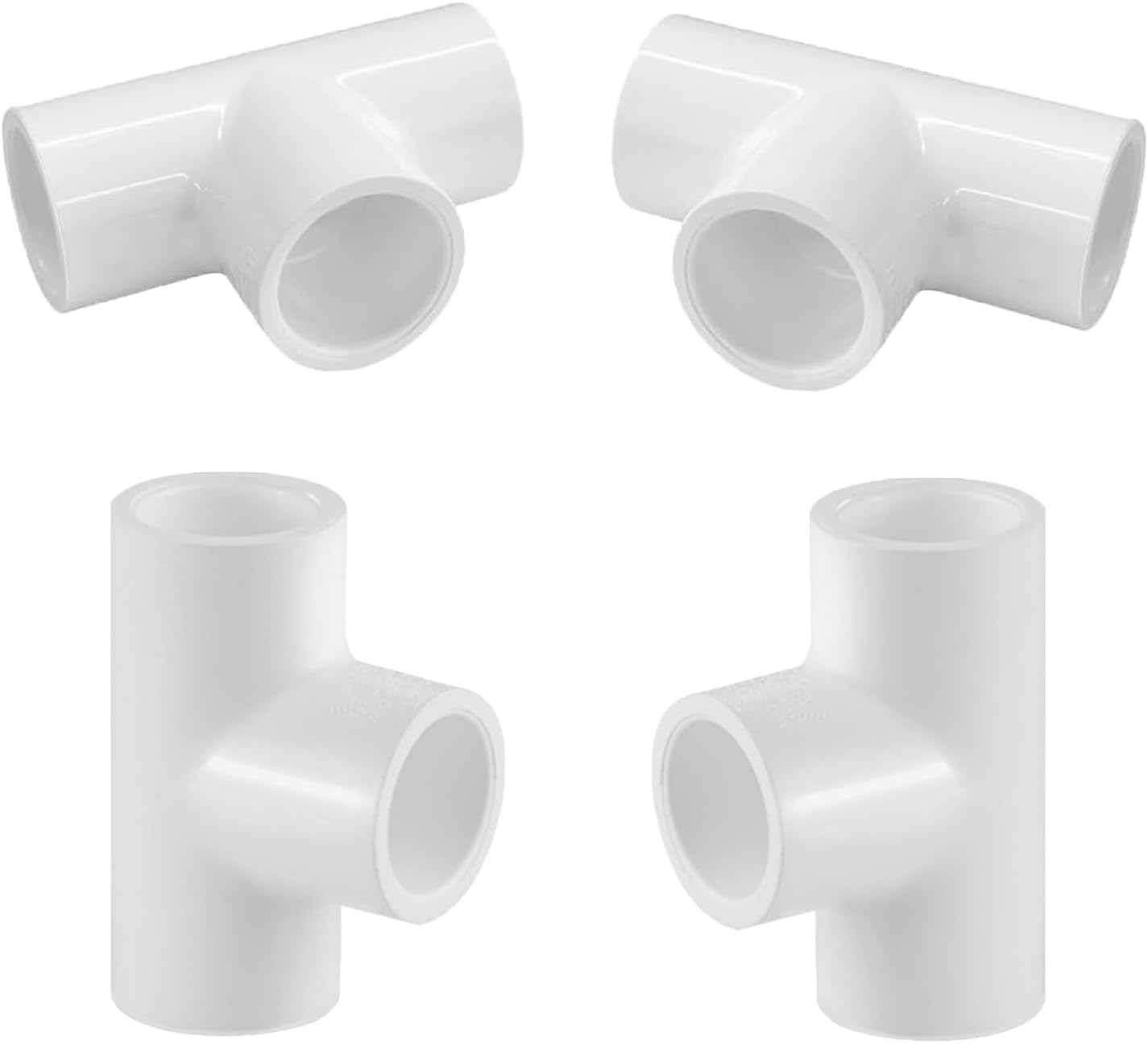 Amazon.com: LESSO 4PCS 3/4 Inch Tee PVC Fitting 3 Way Connector ...