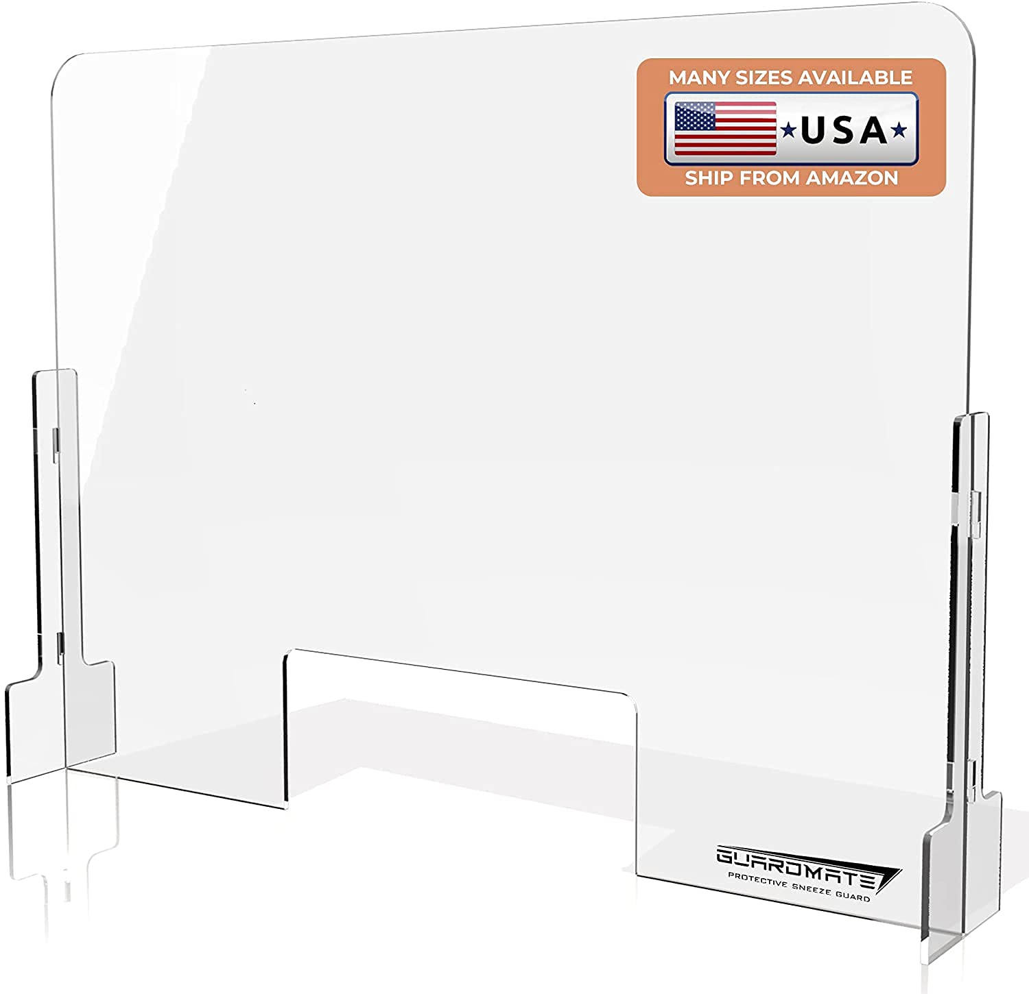 Buy GUARDMATE | Plexiglass Shield Premium Commercial Grade Sneeze Guard ...