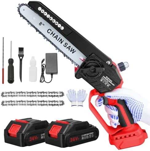 Zeeksaw Mini Chainsaw Cordless 6 Inch, Super Powerful Hand Saw Battery Powered, 1 Hour Run-Time ...