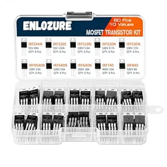 Amazon.com: ENLOZURE 10 Values 60 Pcs MOSFET Transistor Assortment Kit ...
