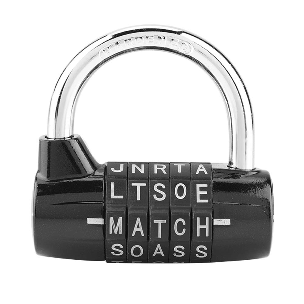 Combination Padlock, 5 Digit Number Combination Resettable Set Your Own ...