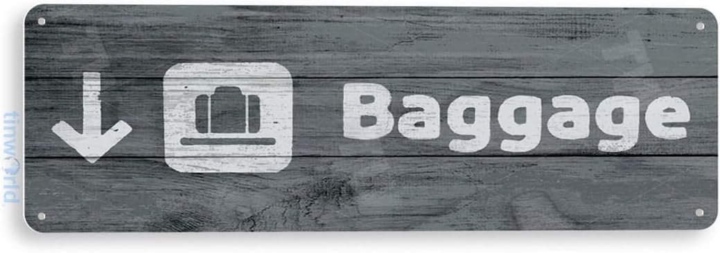 Amazon.com: Tinworld Tin Sign: Baggage Claim Rustic Airport Metal Decor ...