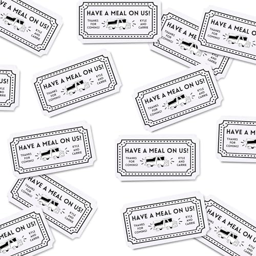 Amazon.com: Set of 21 Food Truck Tickets | Have a Meal on Us | Wedding ...