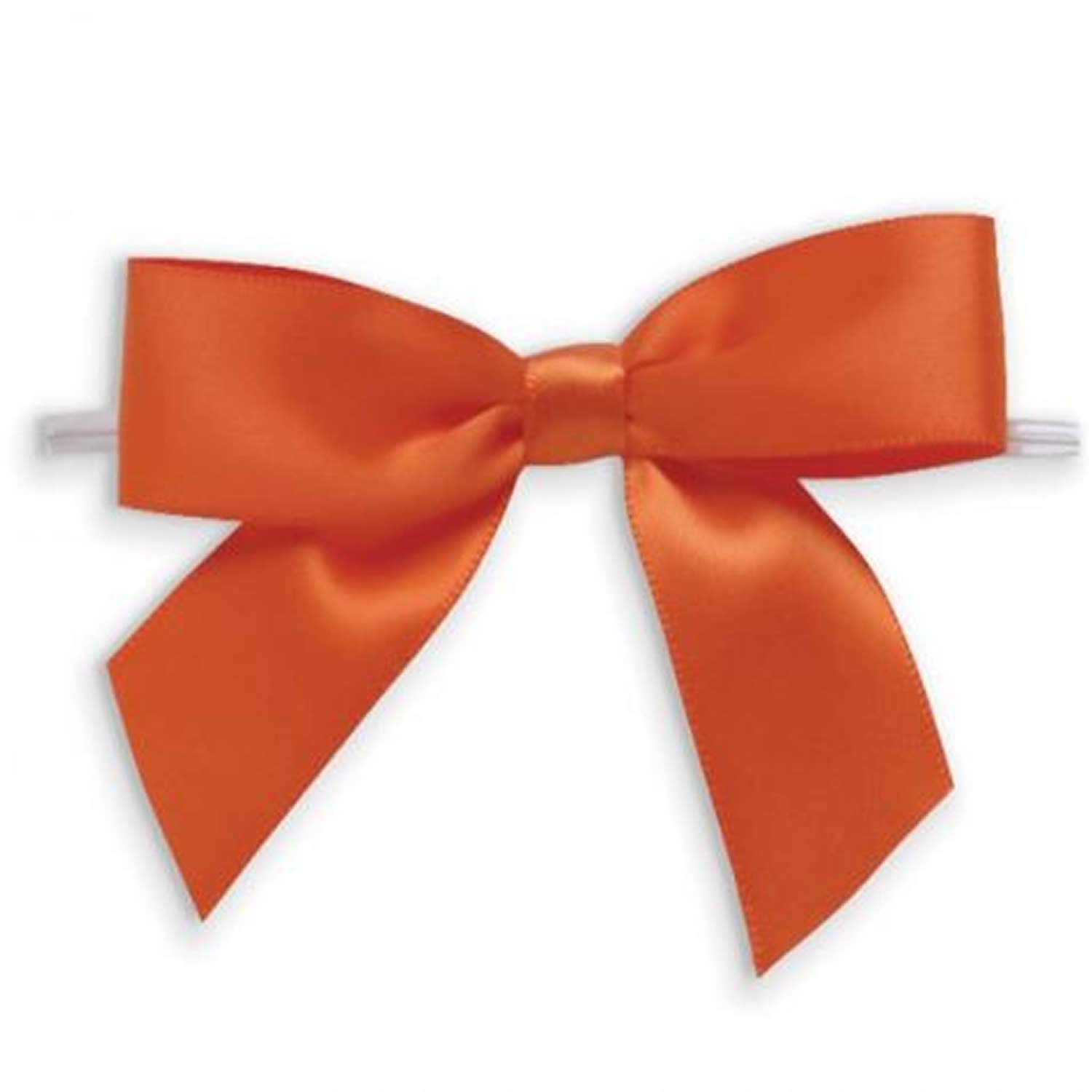 Amazon.com: Weststone 50pcs Satin Orange Bows 3 1/2" Span x 2" Tail ...