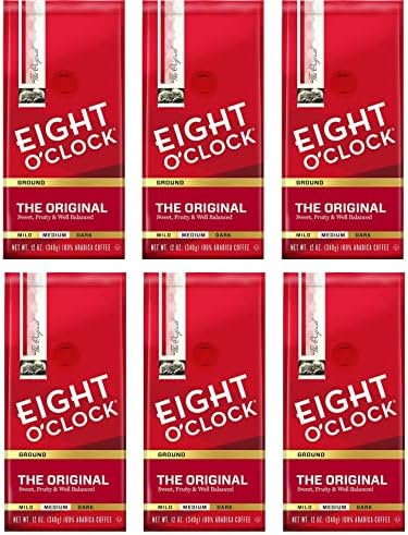 Amazon.com : Eight O'clock Coffee Original Ground, 12 OZ (Pack of 6 ...