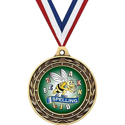 Buy Spelling Gold Duo Medal, 3 Kids Spelling Bee Prizes, Kids Spelling ...