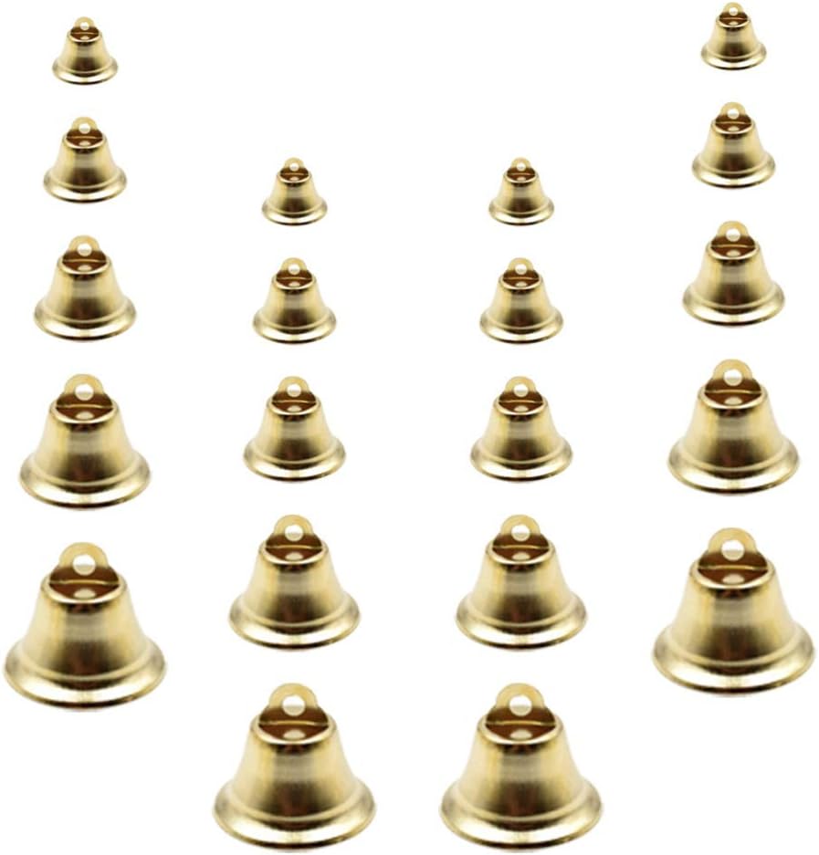 Amazon.com: Happyyami 100pcs Gold Tiny Bells for Crafts Christmas Mini ...