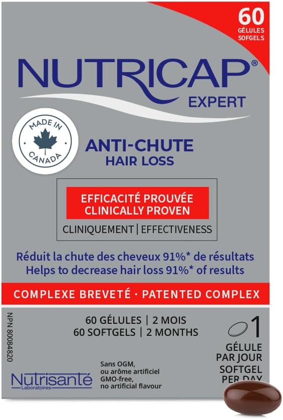 Nutricap Hair Loss 60 - Made In Canada - Biotin, Zinc, Vitamin E ...