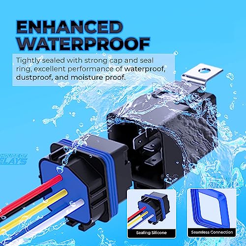 Snapklik.com : Gebildet 2 Pieces 40/30 Amp Waterproof Relay Switch ...