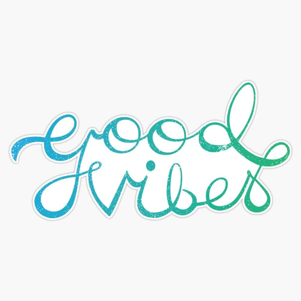 Amazon.com: Good Vibes Sticker Vinyl Waterproof Sticker Decal Car ...