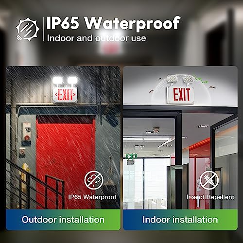 Snapklik.com : FREELICHT 2 Pack Waterproof IP65 Exit Sign